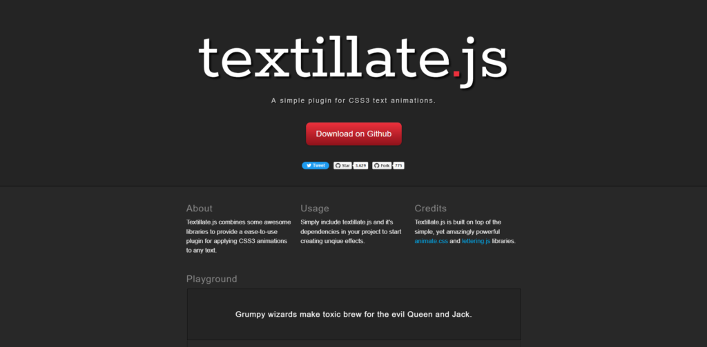 テキストアニメーション(textillate.js) | よぞらの知識庫